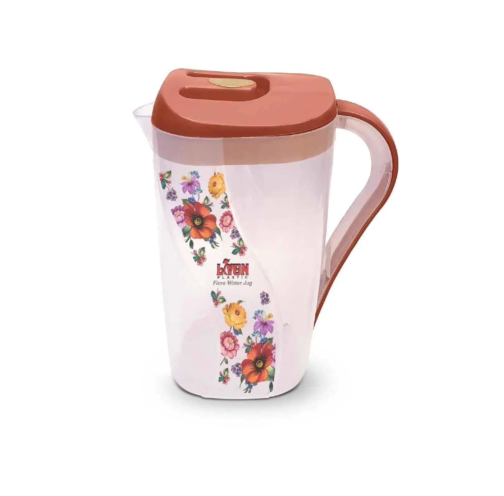 Buy Water Jug Flora - 3199 ml Capacity, Assorted Colours – Livon Plastic